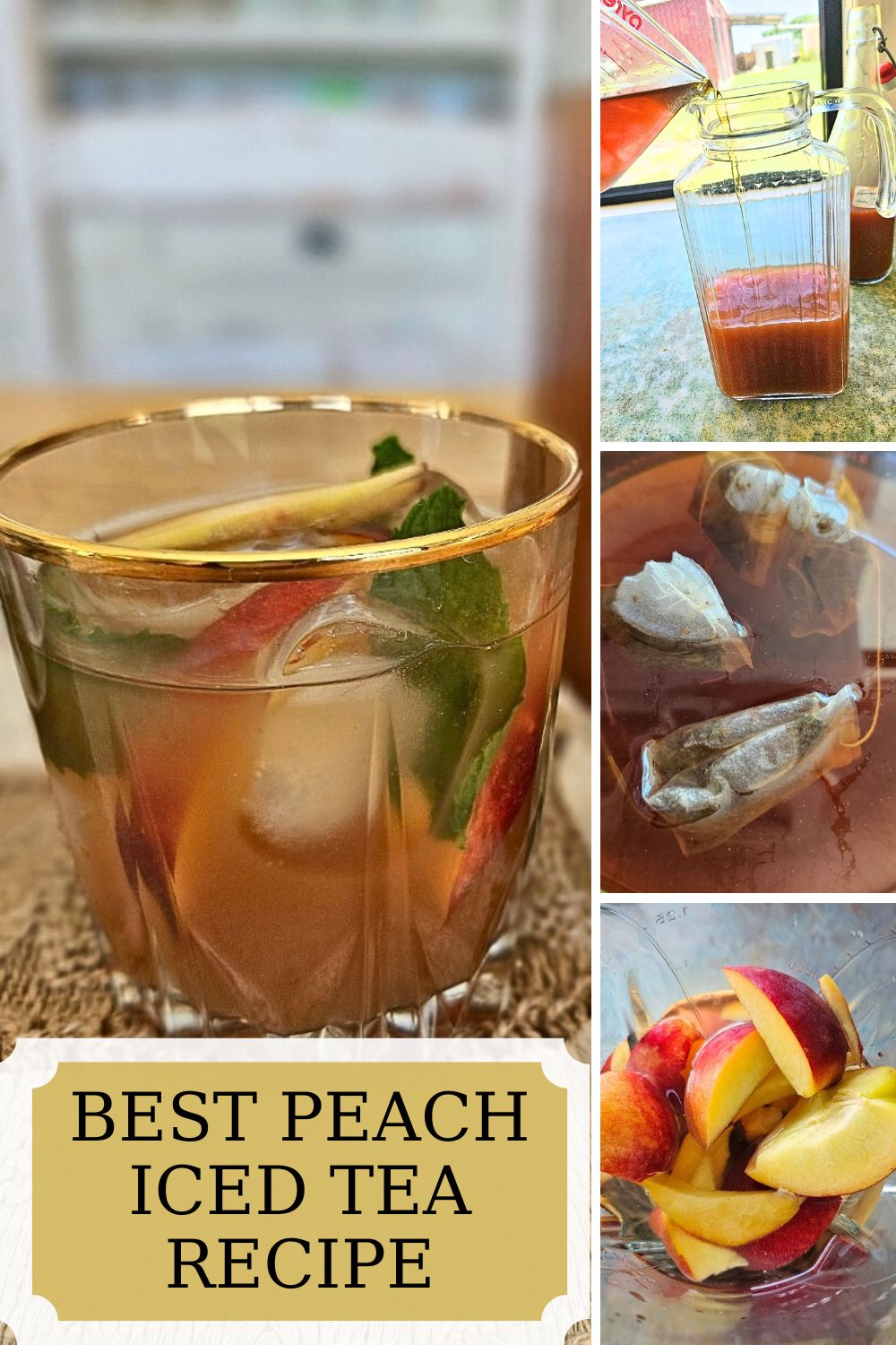 Easy Homemade Peach Iced Tea Recipe - The homey lif3