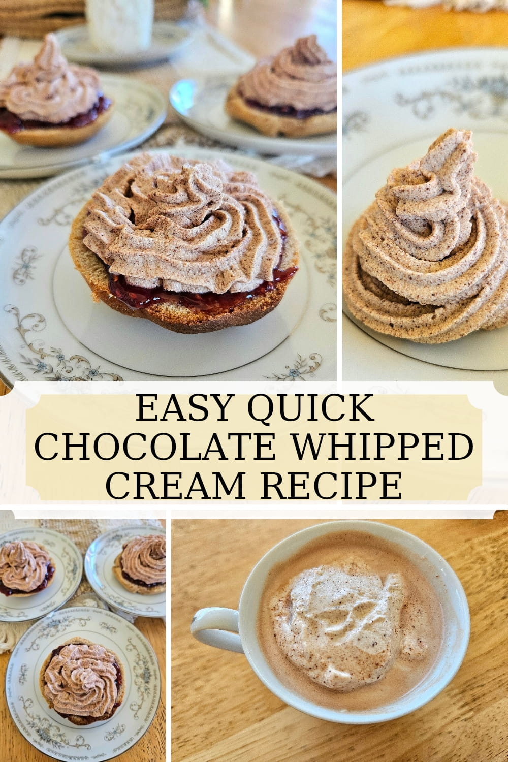 Healthy Chocolate Whipped Cream - The homey lif3